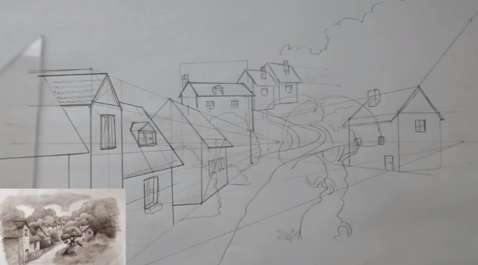 Comment dessiner un paysage en perspective