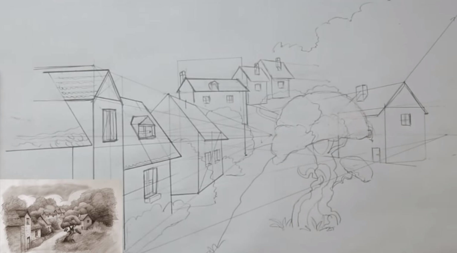 Comment dessiner un paysage en perspective ? Apprendre a dessiner