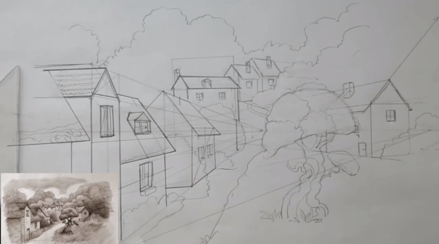 Comment dessiner un paysage en perspective