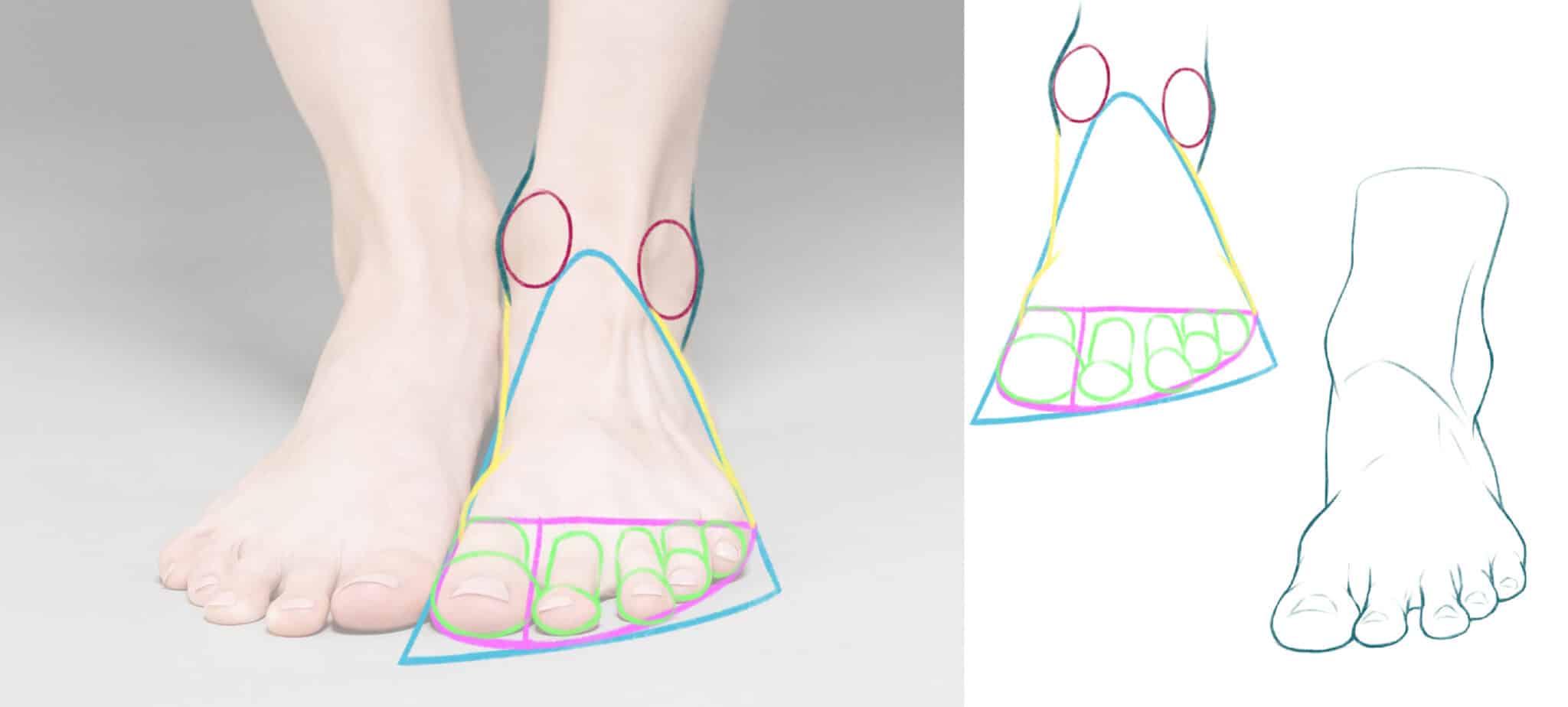 Le dessin de pied facile : comment dessiner les pieds